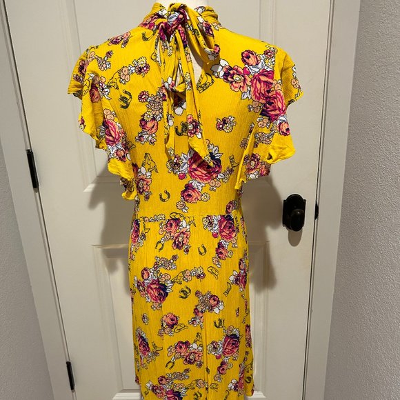 Modcloth | Dresses | Yellow Rodeo Dress With Bow | Poshmark